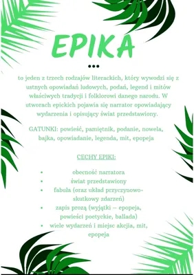 Co to jest epika? Cechy, gatunki i przykłady utworów dla dzieci (Język ...