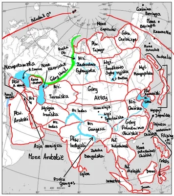Azja: Mapa fizyczna online - Góry, Niziny, Wyżyny (Geografia) - Knowunity