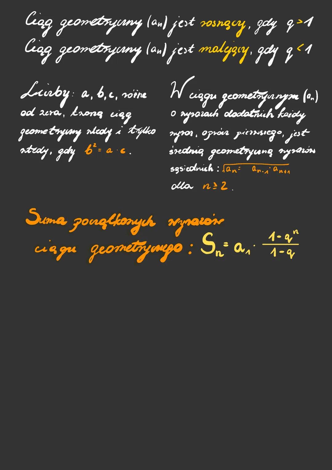 Ciągi arytmetyczne i geometryczne - wzory i zadania (Matematyka) jako ...