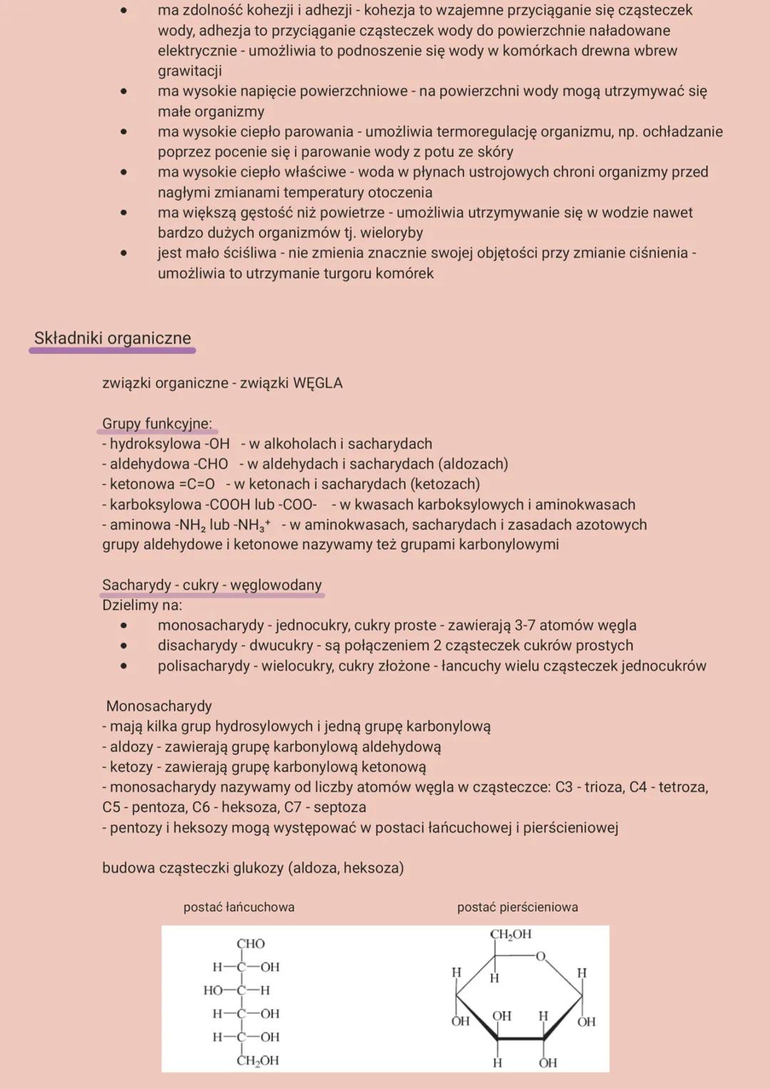 Chemizm życia - zadania maturalne 2023/24, właściwości wody, mikroelementy i makroelementy ...