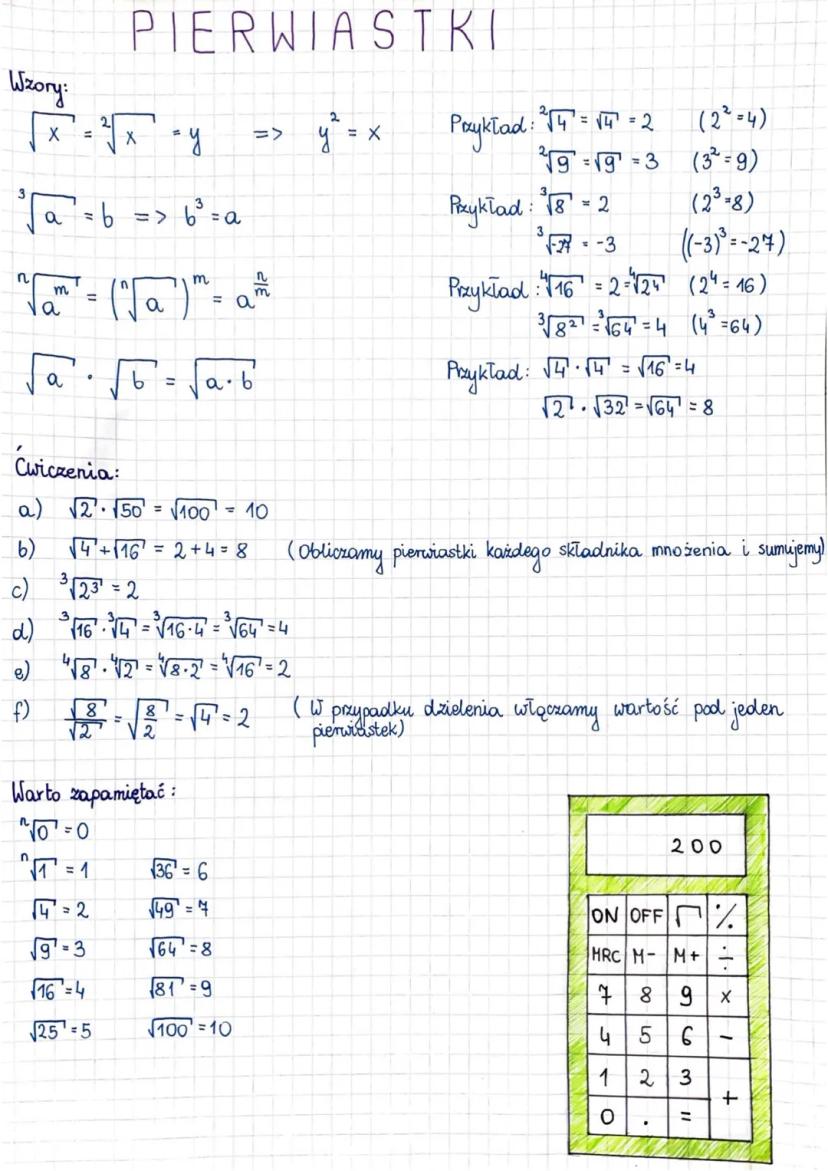 Jak obliczać pierwiastki klasa 7 i 8: Wzory i zadania (Matematyka ...