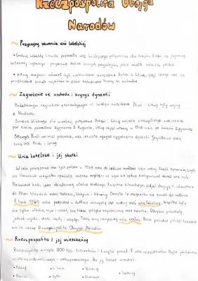 Rzeczpospolita Obojga Narodów - Mapa, Flaga, Historia i Sejmy (Historia) - Knowunity