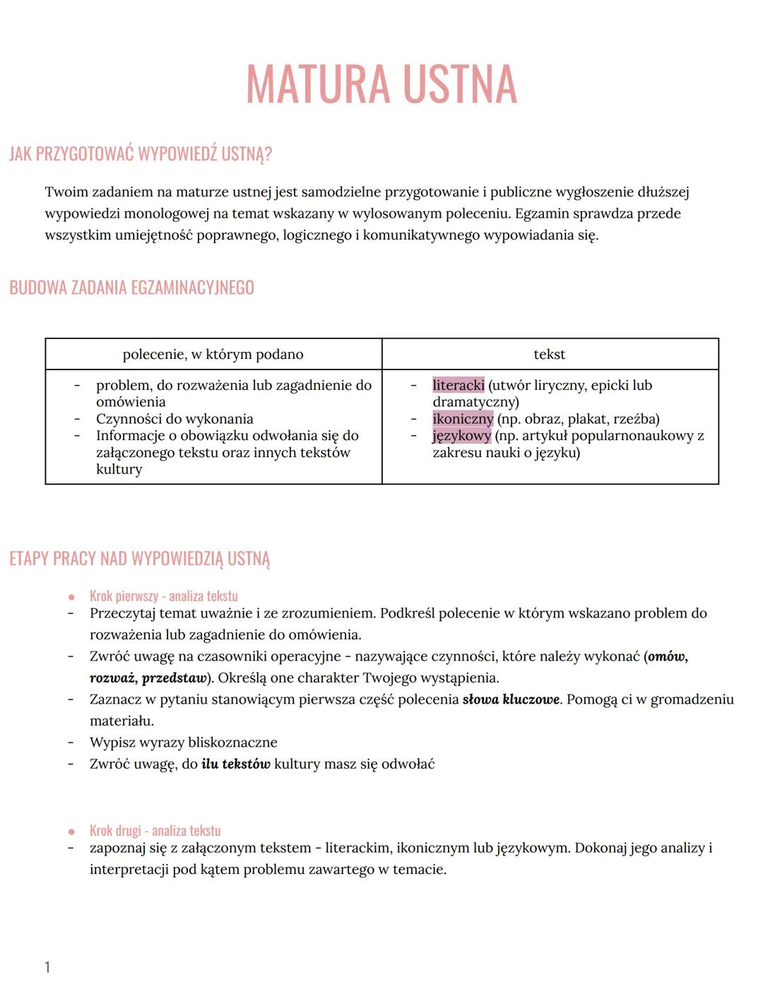 Proste wyjaśnienie: Jak przygotować się do matury ustnej z polskiego ...