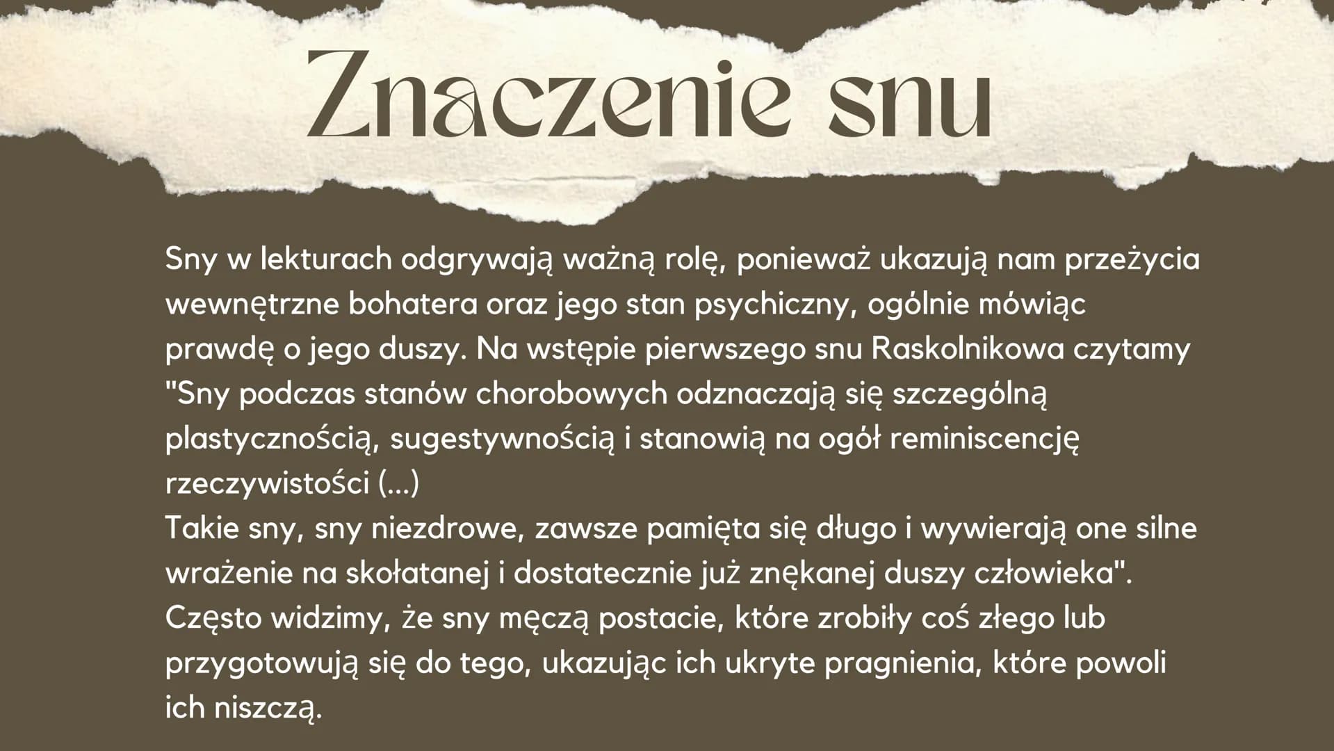 Wszystkie sny Raskolnikowa i Rodiona – Opisy i znaczenie (Język polski ...