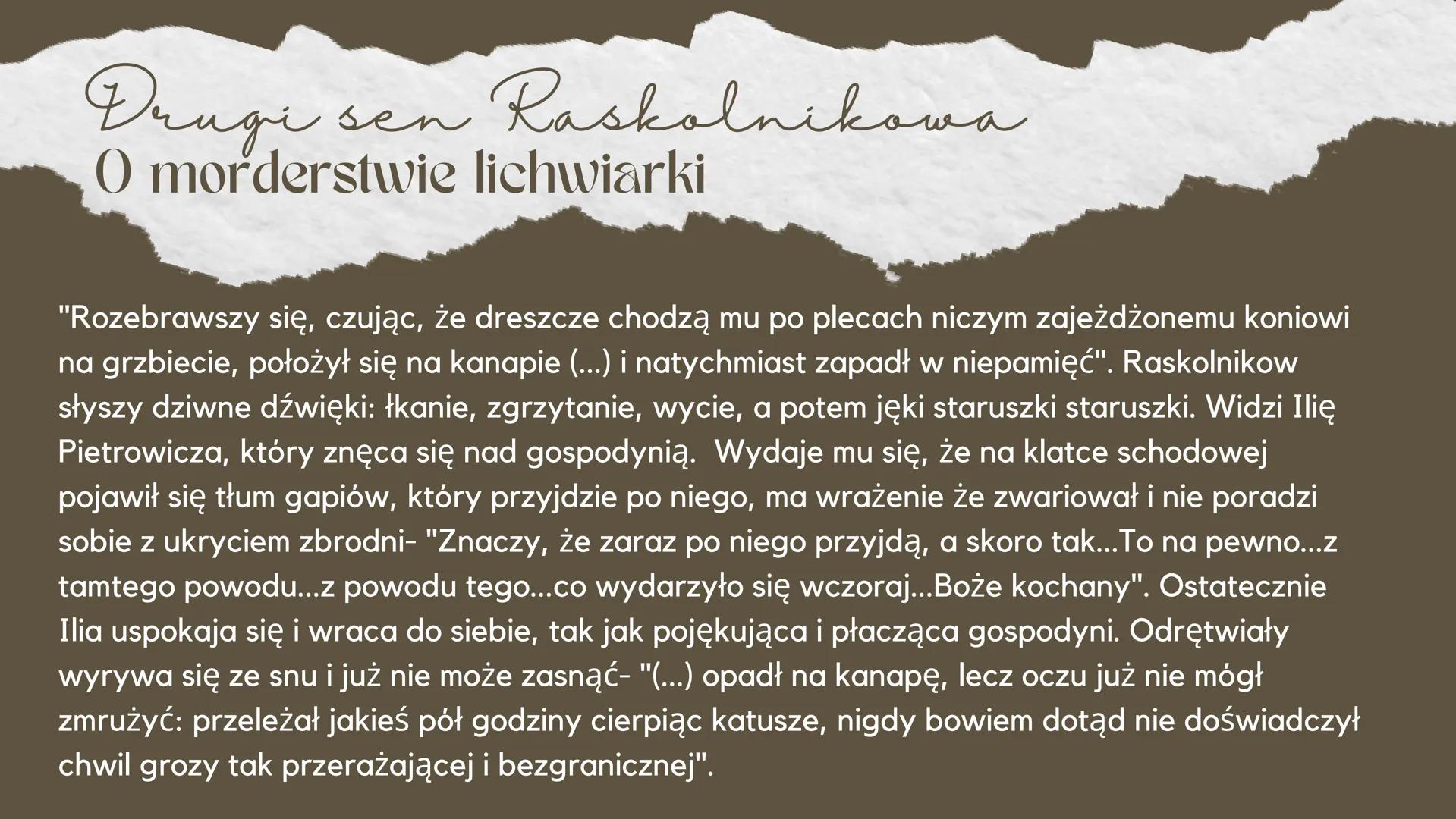 Wszystkie sny Raskolnikowa i Rodiona – Opisy i znaczenie (Język polski) jako PDF - Knowunity