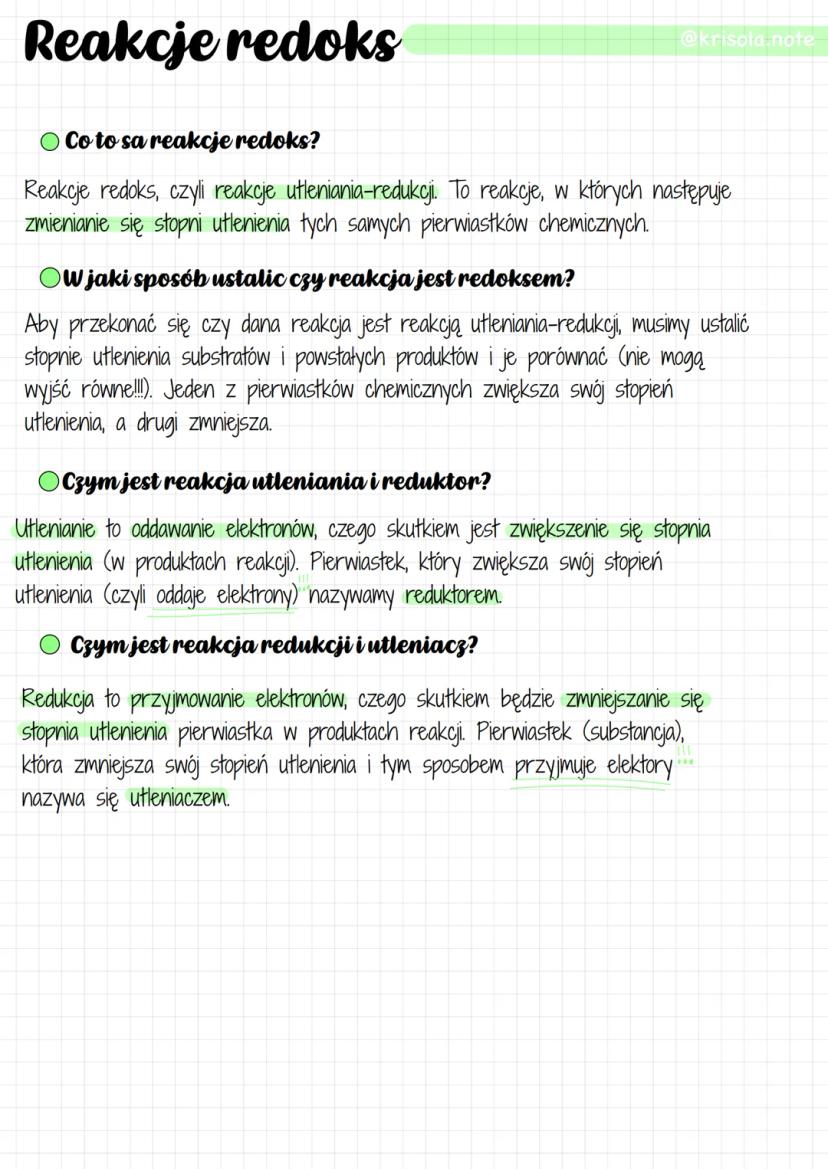Reakcje redoks: Przykłady, Zadania i Jak Rozwiązywać (Chemia) jako PDF ...