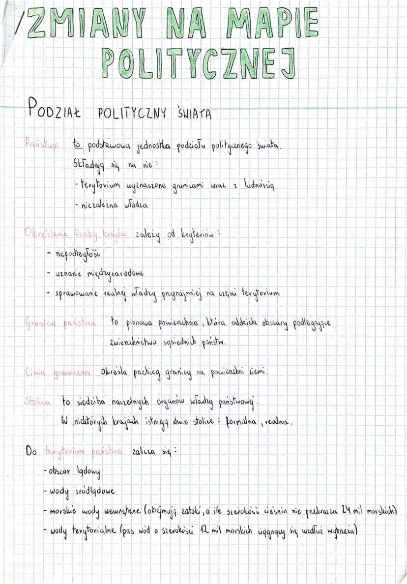 Podział Polityczny Świata: Notatka, Test, Mapa i Prezentacja ...