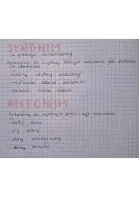 Synonimy, Antonimy i Homonimy: Przykłady i Ćwiczenia dla Dzieci (Język ...