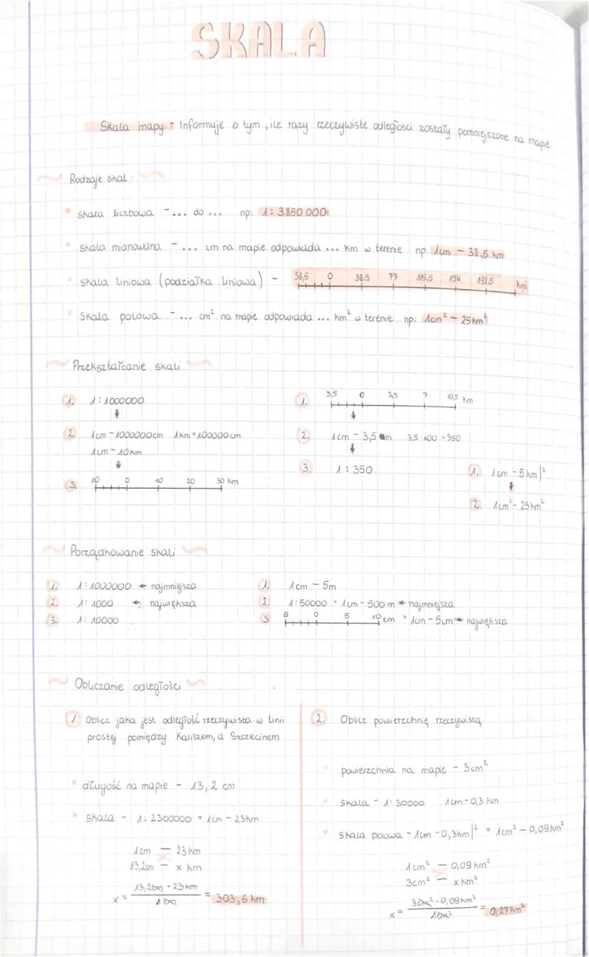 Skala mapy - Jak obliczyć w prosty sposób i rodzaje skali (Geografia ...