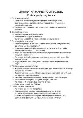 Podział Polityczny Świata: Notatka, Test, Mapa i Prezentacja ...