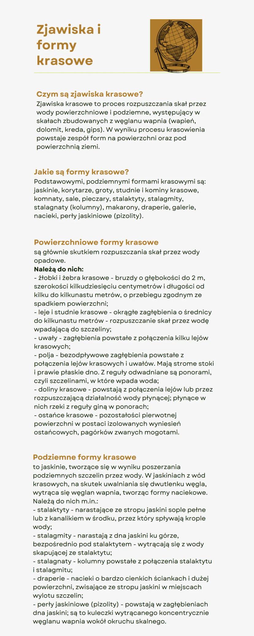 Proste wyjaśnienie: Zjawiska krasowe w Polsce: Skały wapienne i formy ...