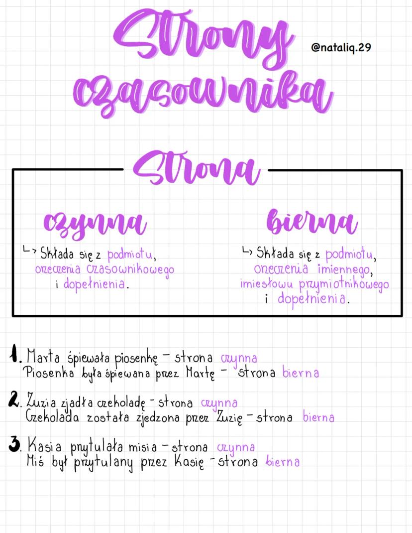 Proste wyjaśnienie: Strona czynna i bierna przykłady - Ćwiczenia dla ...