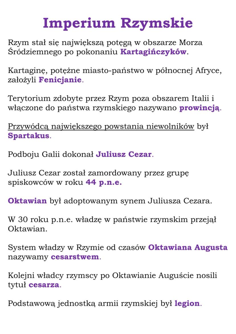 Upadek Cesarstwa Rzymskiego i Przygody Spartakusa (Historia) - Knowunity