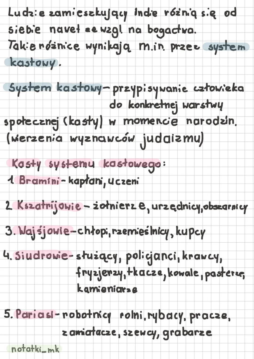Współczesne Indie: Kasty, Gospodarka i Edukacja (Geografia) - Knowunity
