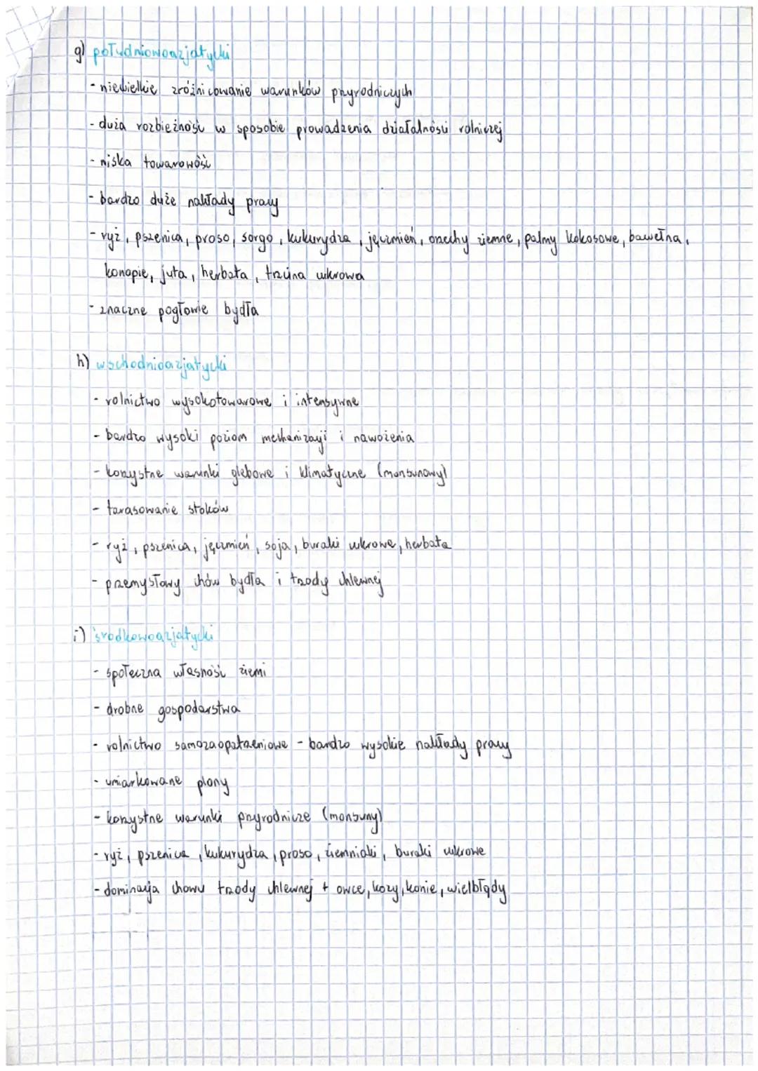 Geografia Klasa 2: Typy Rolnictwa i Regiony - Sprawdzian PDF (Geografia ...